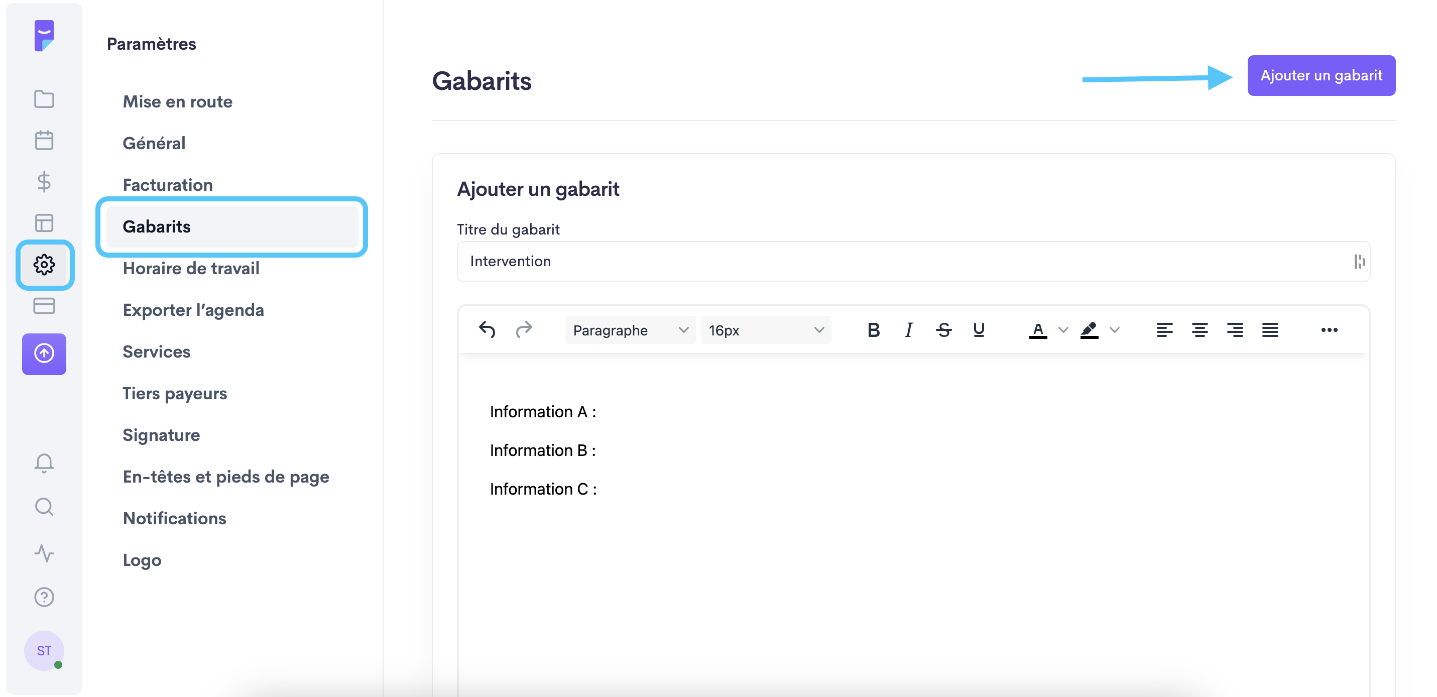 Comment fonctionnent les gabarits?