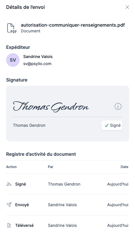 Comment envoyer un document pour signature ou consultation