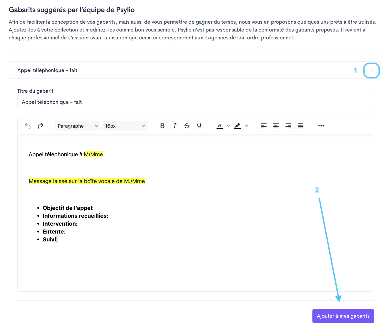 Comment fonctionnent les gabarits?
